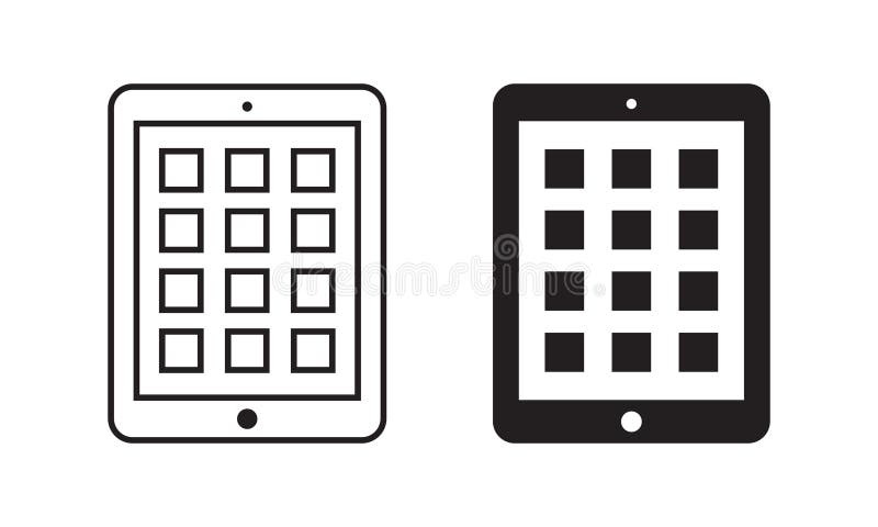Vector Simple Tablet Icons. Flat Tablet Symbols Stock Vector ...
