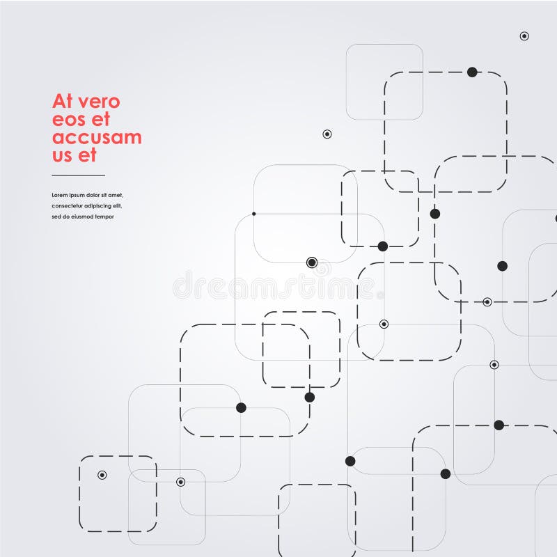 Vector Simple Technological Background. Business Computer Network ...