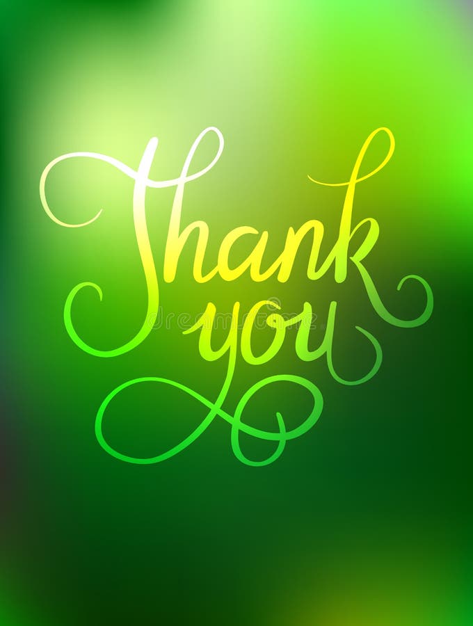 Thank You Script Green Stock Illustrations – 159 Thank You Script Green ...