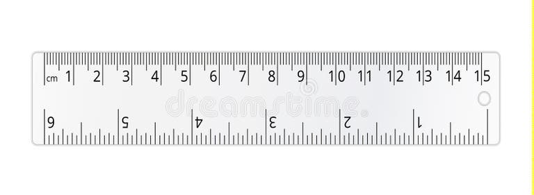 Vector Simple Transparent School Ruler Isolated on White Background ...