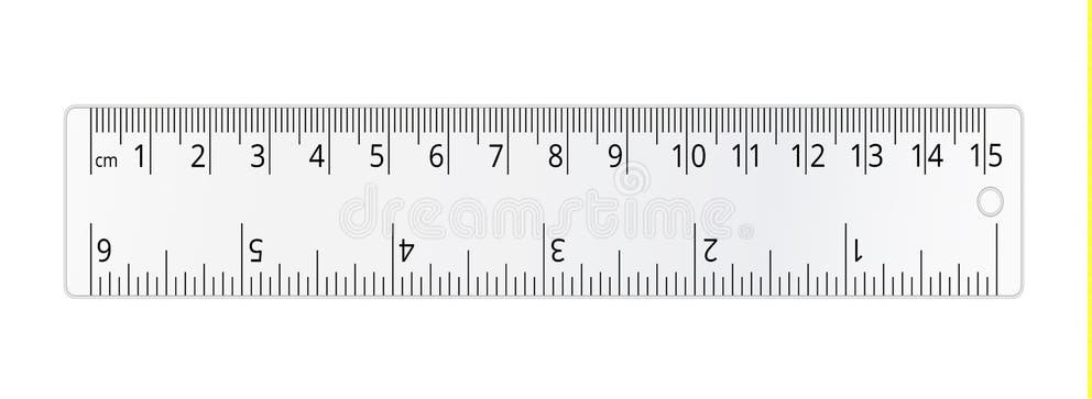 Vector Simple Transparent School Ruler Isolated on White Background ...