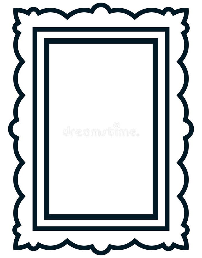Vector Simple Vintage Picture Frame Isolated Stock Vector ...