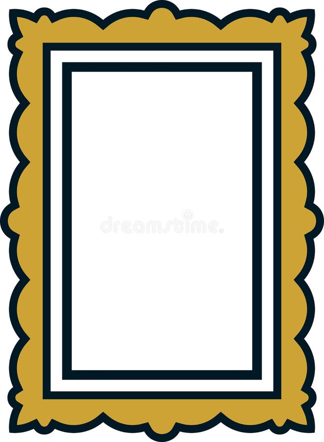Vector Simple Vintage Picture Frame Isolated Stock Vector ...