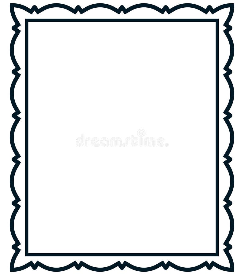 Vector Simple Vintage Picture Frame Isolated Stock Vector ...