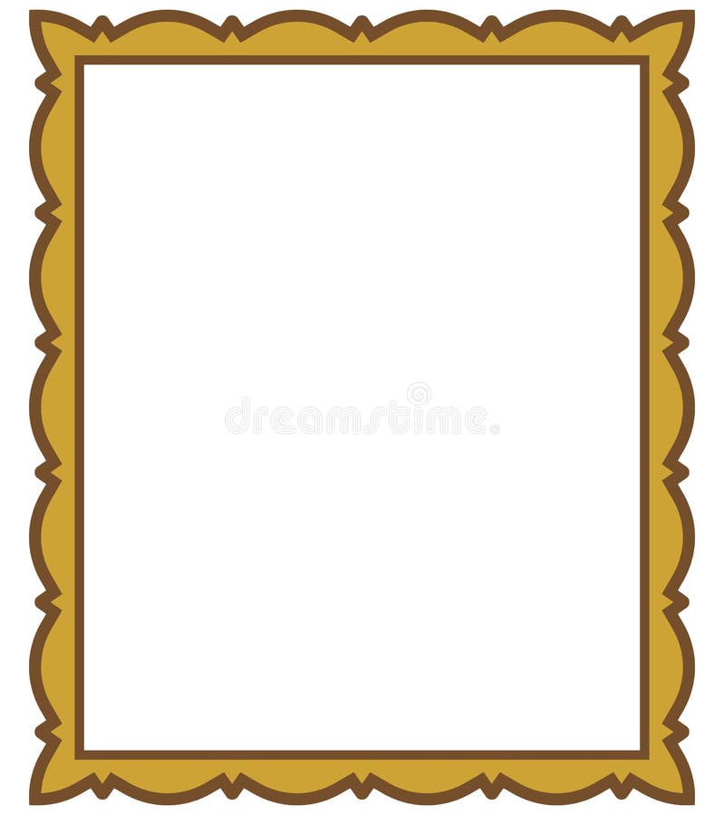 Vector Simple Vintage Picture Frame Isolated Stock Vector ...