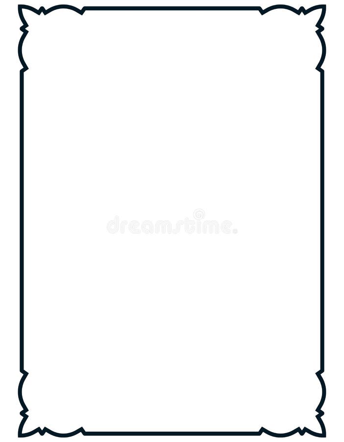 Vector Simple Vintage Picture Frame Isolated Stock Vector ...