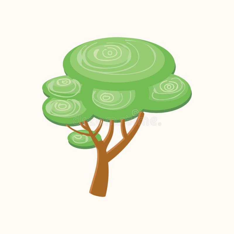 Vector Simplified Tree Image, Eco Friendly Minimalistic Tree Stock ...