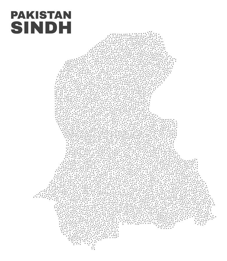 Vector Sindh Province Map of Dots Stock Vector - Illustration of ...
