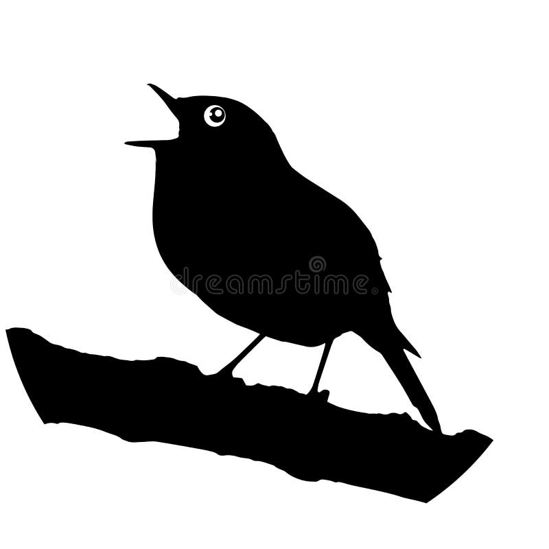Vector Singing Robin Redbreast Stock Vector - Illustration of design ...