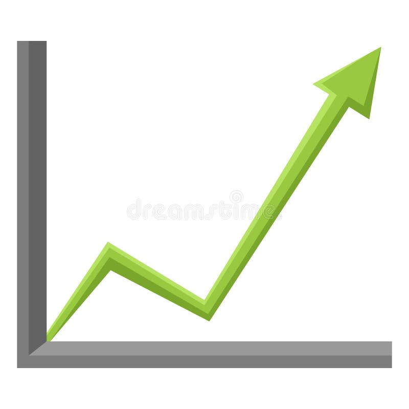 Vector Single Analitic Icon - Increasing Graph Stock Vector ...