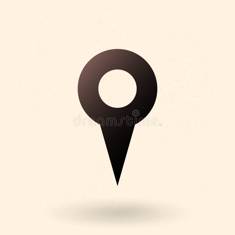 Vector Single Basic Icon - Map Pointer. Stock Vector - Illustration of ...