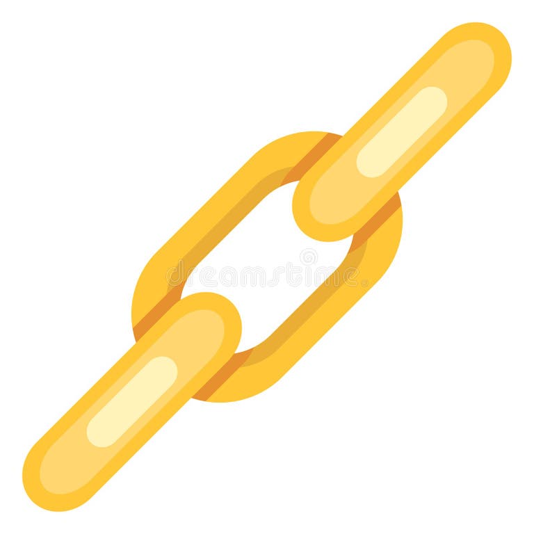 Vector Single Basic Link Icon - Chain with 3 Units Stock Vector ...