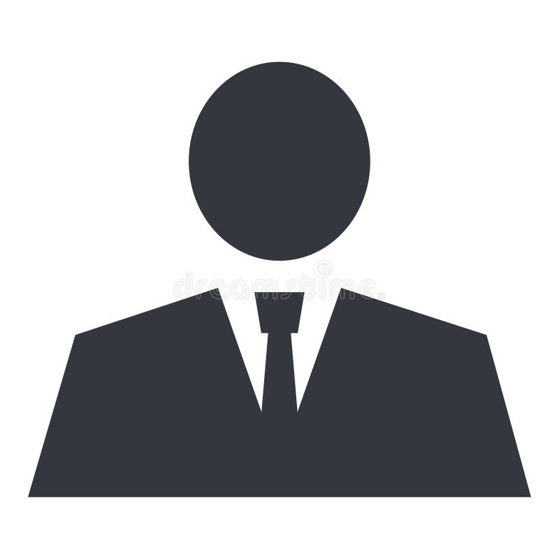 Vector Single Black Icon - Geometrical Businessman Stock Illustration ...