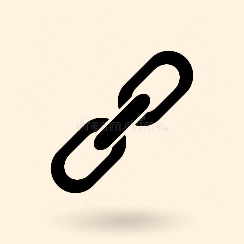 Vector Single Basic Link Icon - Chain with 3 Units Stock Vector ...