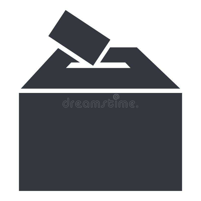 Vector Single Vote Box Icon Stock Vector - Illustration of confidential ...