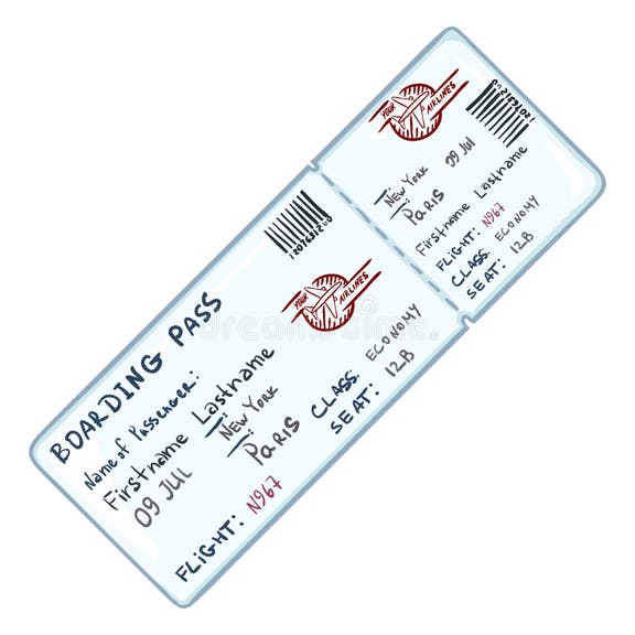 Boarding Pass Clip Art Stock Illustrations – 128 Boarding Pass Clip Art ...
