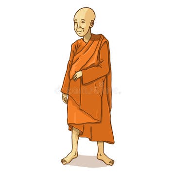 Happy Bald Buddhist Monk Stock Illustrations – 108 Happy Bald Buddhist ...
