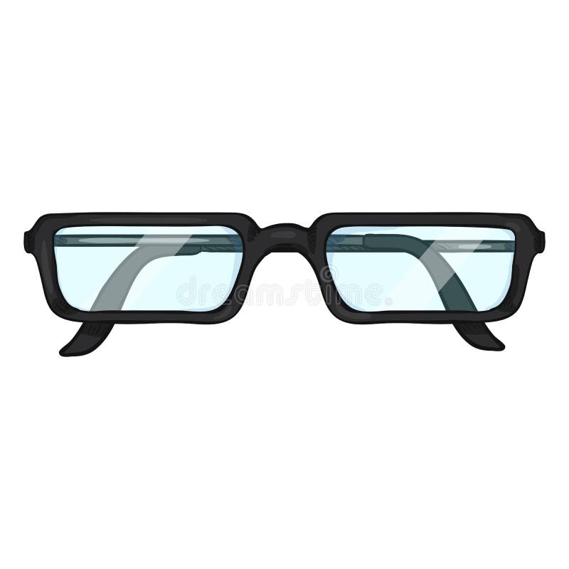 Vector Single Cartoon Glasses for Reading Stock Vector - Illustration ...