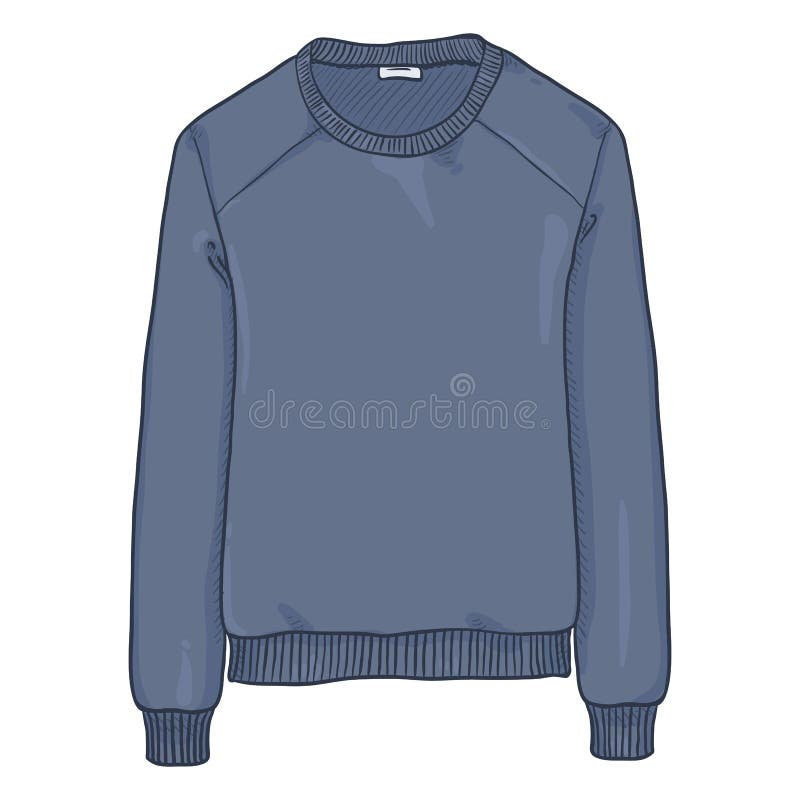 Vector Single Cartoon Illustration - Blue Sweatshirt Stock Vector ...