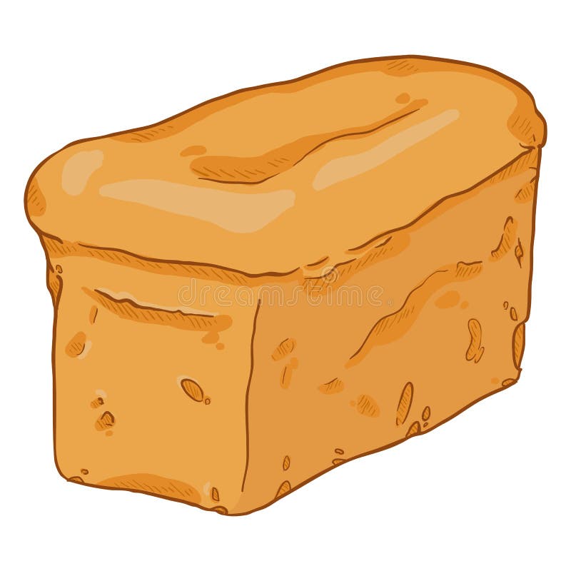 Vector Single Cartoon Illustration - Fresh Loaf of Wheat Bread Stock ...