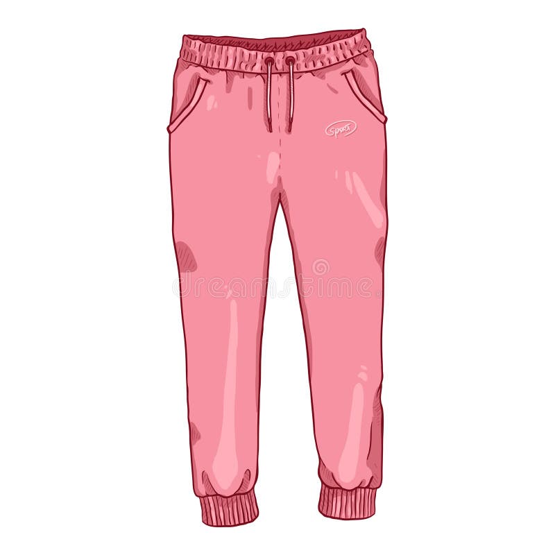 Vector Single Cartoon Pink Training Pants Stock Vector - Illustration ...
