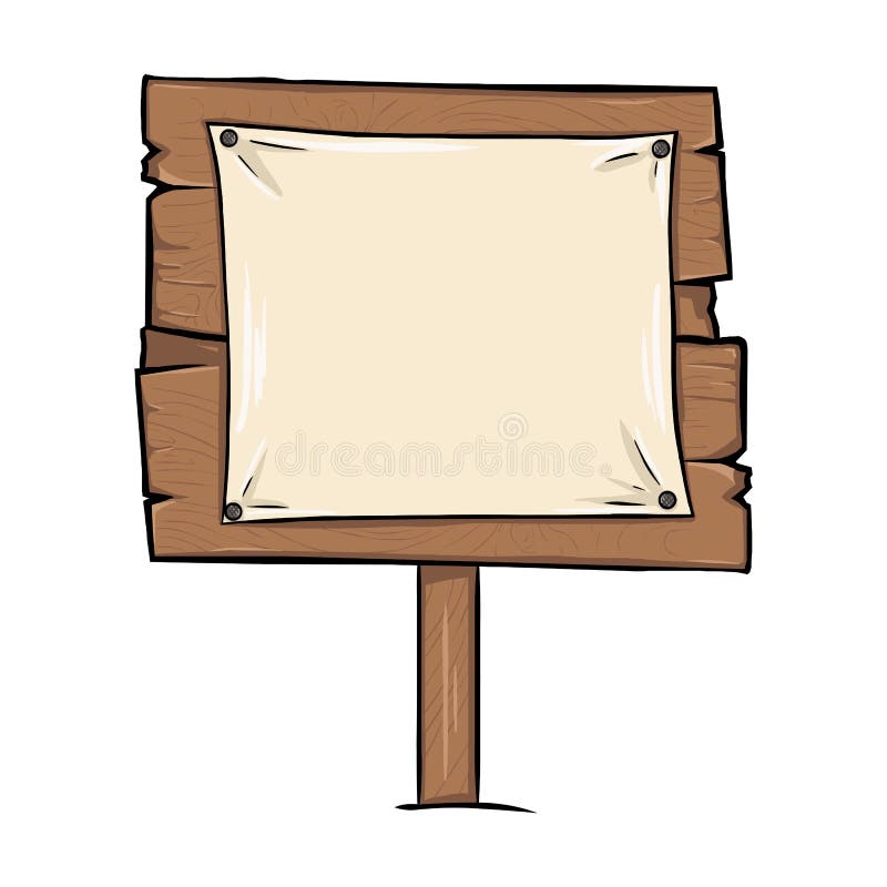 Vector Single Cartoon Wooden Signpost Stock Vector - Illustration of ... Vector Single Cartoon Wooden Signpost Stock Vector - Illustration of ...
