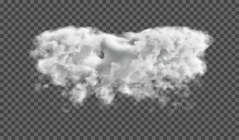 Vector. Single Cloud on a Transparent Background. an Atmospheric ...