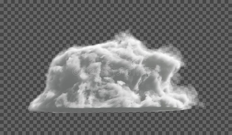 Vector. Single Cloud on a Transparent Background. an Atmospheric ...