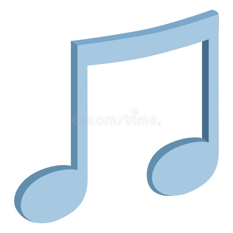 Vector Single Color Flat Icon - Music Note Stock Vector - Illustration ...