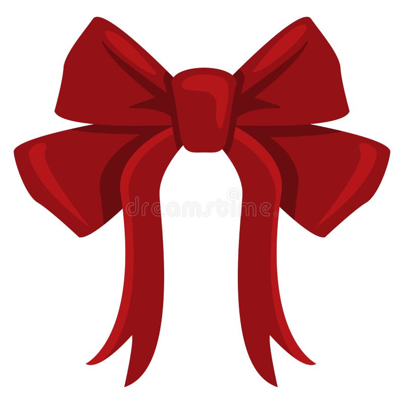 Vector Single Color Red Bow Icon Stock Vector - Illustration of element ...
