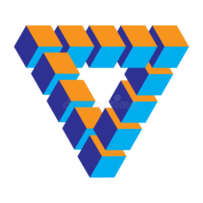 Single Colored Impossible Triangle Icon Stock Illustrations – 2 Single ...