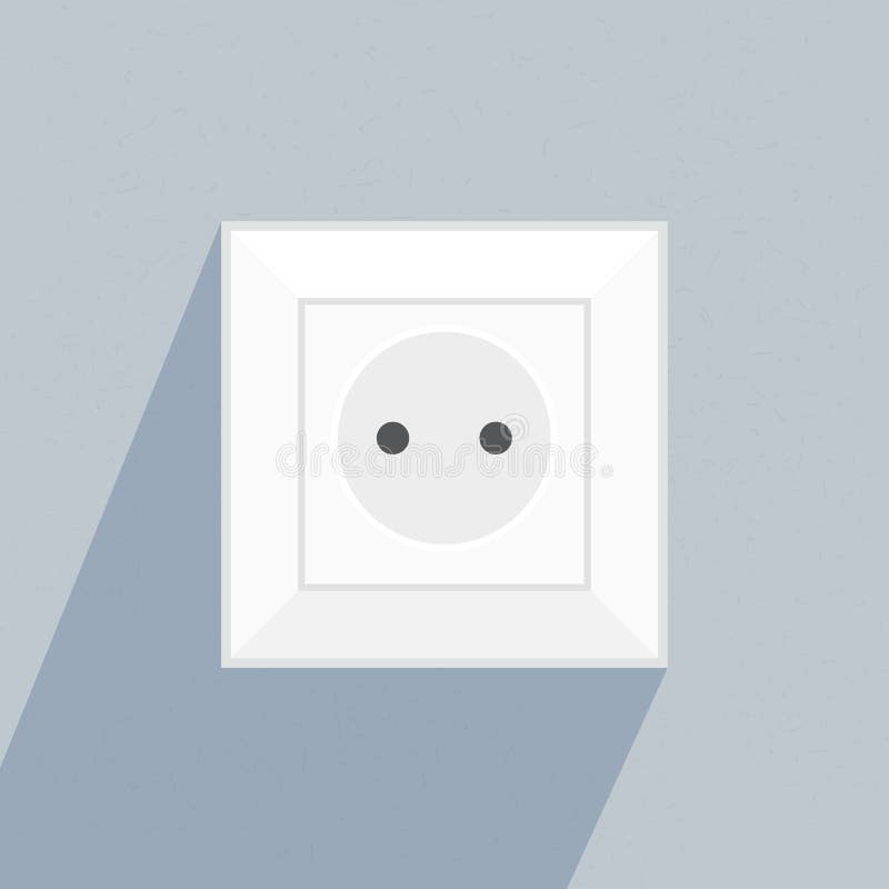Vector Single Flat Socket Illustration Stock Vector - Illustration of ...