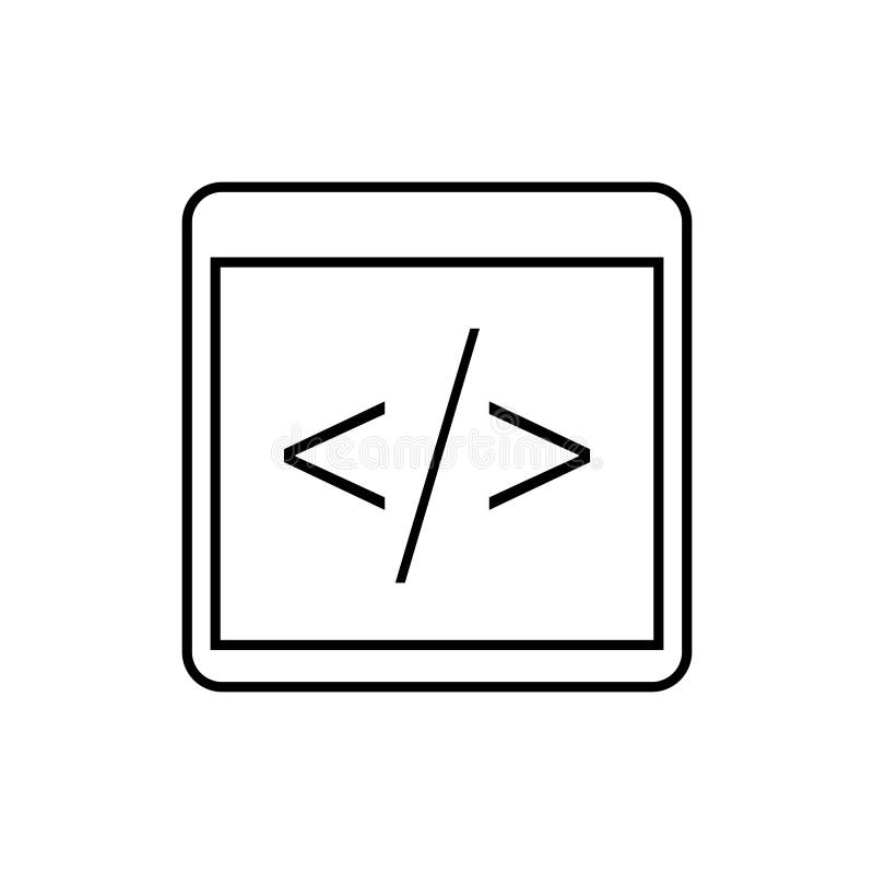 Vector Single Icon Programming Source Code Stock Vector Illustration Of Internet 3952