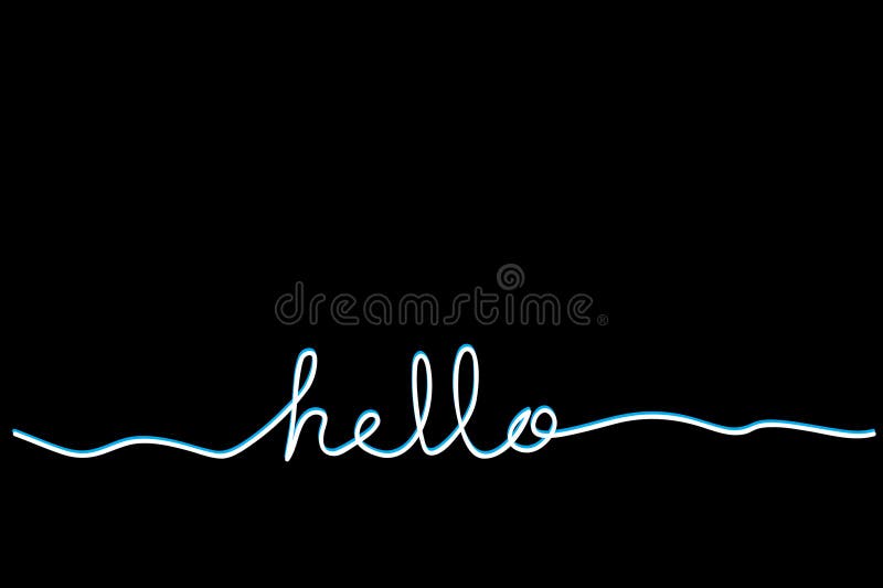 Continuous Line Hello Stock Illustrations – 872 Continuous Line Hello ...