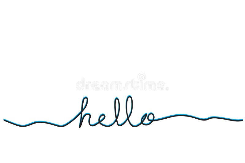 Continuous Line Hello Stock Illustrations – 820 Continuous Line Hello ...