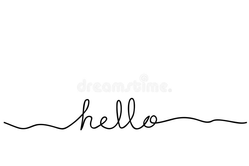 Continuous Line Hello Stock Illustrations – 872 Continuous Line Hello ...