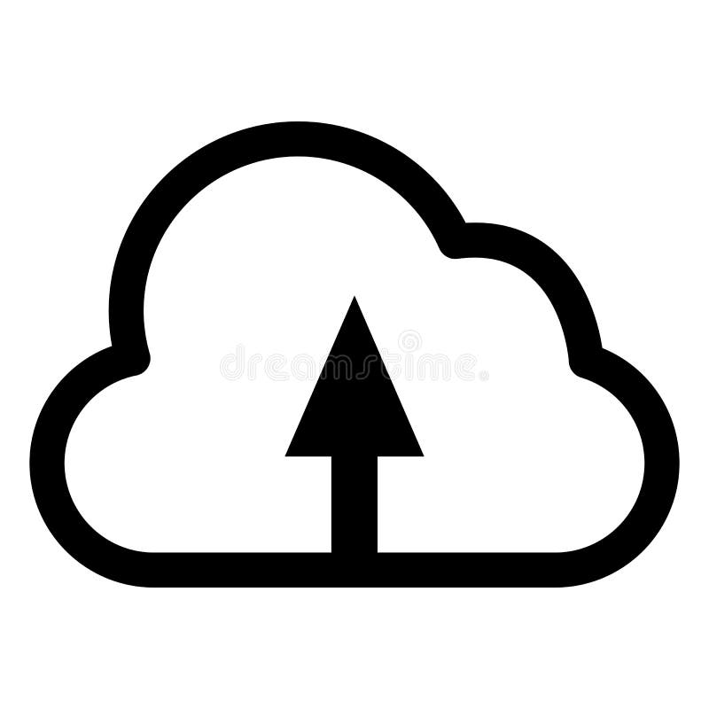 Vector Single Outline Cloud Icon. Stock Vector - Illustration of ...