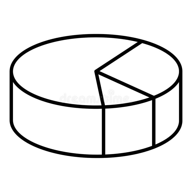 Vector Single Pie Chart Icon Stock Vector - Illustration of black, poll ...