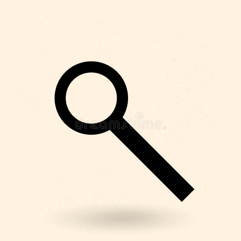 Vector Single Silhouette Icon - Magnifying Glass Stock Vector ...