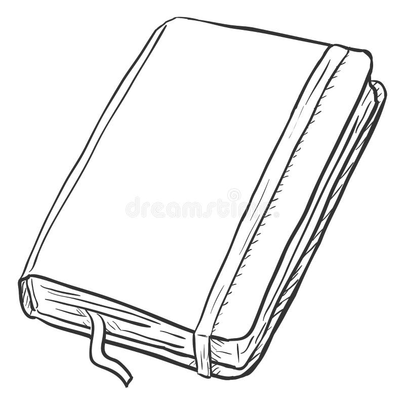 Vector Single Sketch Diary stock vector. Illustration of icon - 77743556