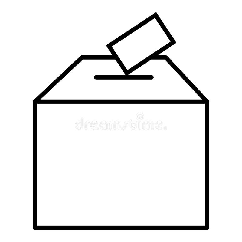 Vector Single Vote Box Icon Stock Vector - Illustration of pictogram ...