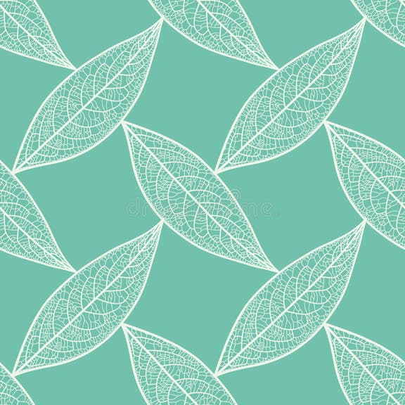 Vector Skeleton Leaf Pattern Seamless Stock Vector - Illustration of ...