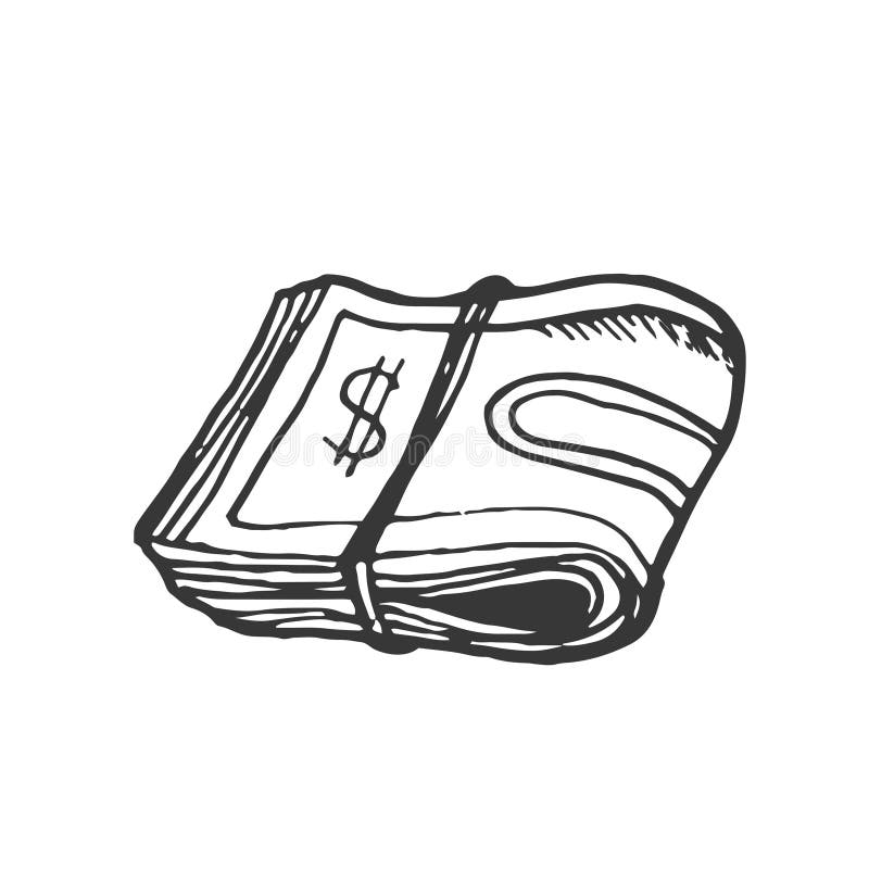 Vector Sketch Bills Pack. Money Concept Stock Vector - Illustration of ...