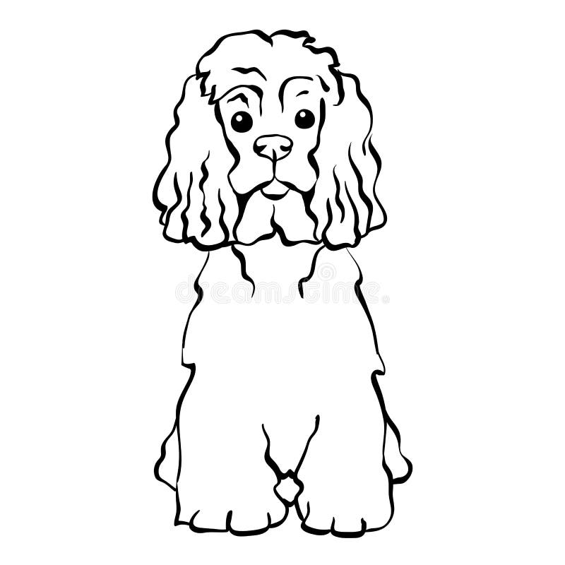 Vector Sketch Funny Dog Sitting Stock Vector - Illustration of animal ...
