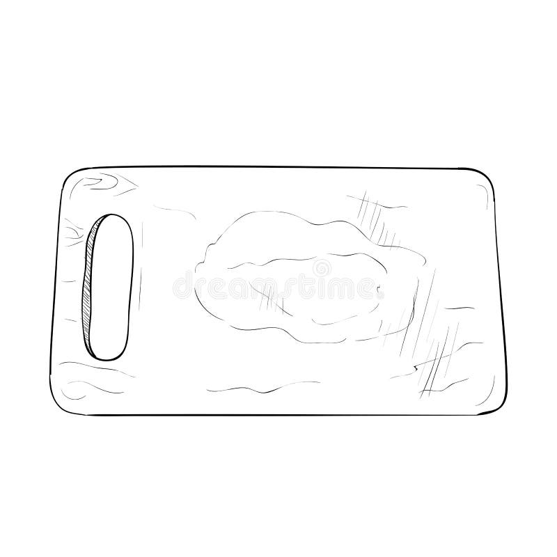 Line Draw Chop Board Stock Illustrations – 10 Line Draw Chop Board ...