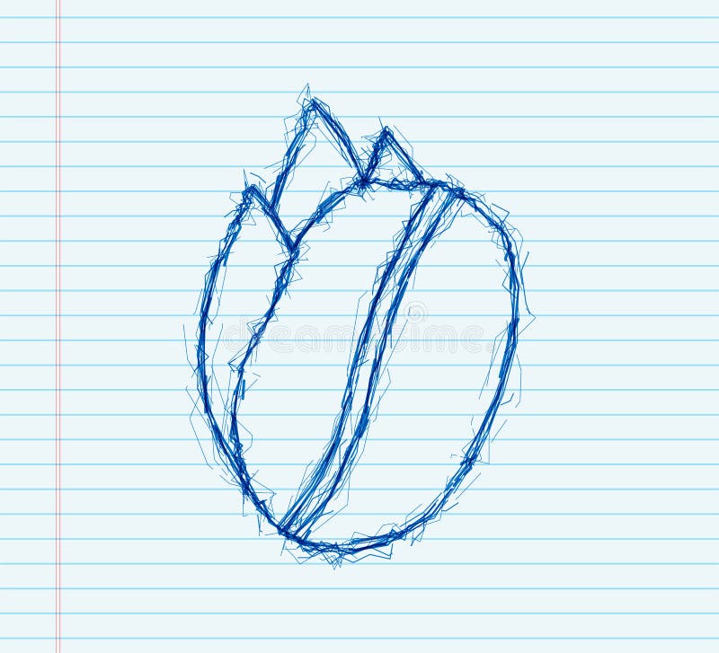 Vector Sketch Icon Coffee Bean for Cafe Label, Packing and Emblem Stock ...