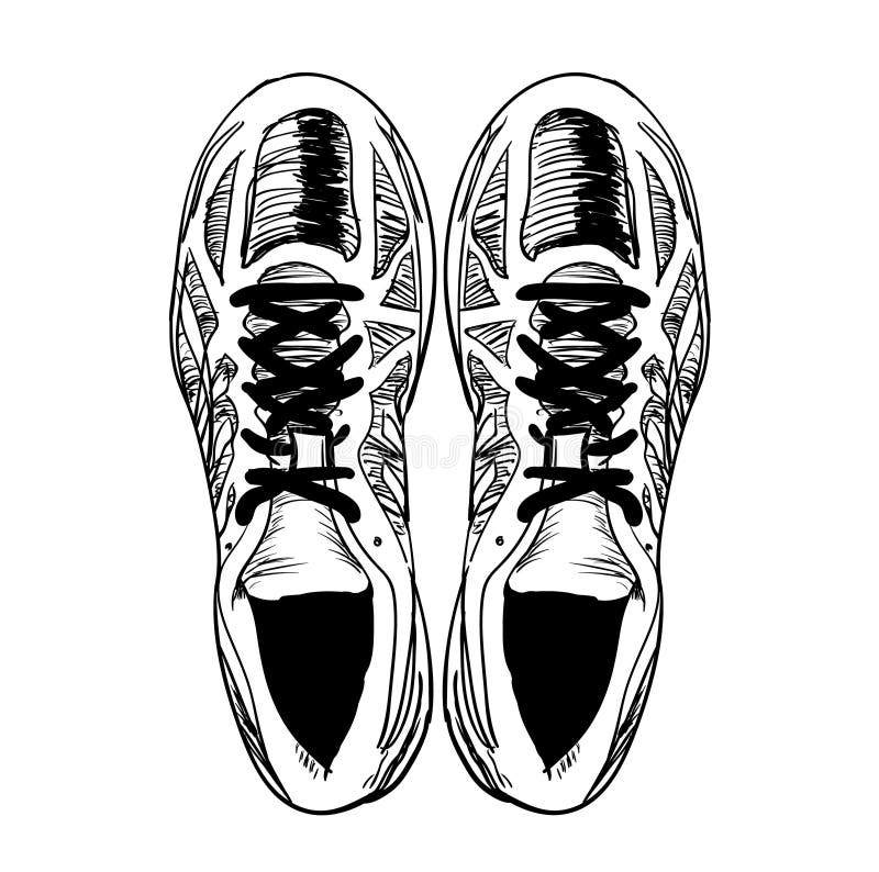 174_Pair of Running Shoes. Top View Stock Vector - Illustration of ... 174_Pair of Running Shoes. Top View Stock Vector - Illustration of ...
