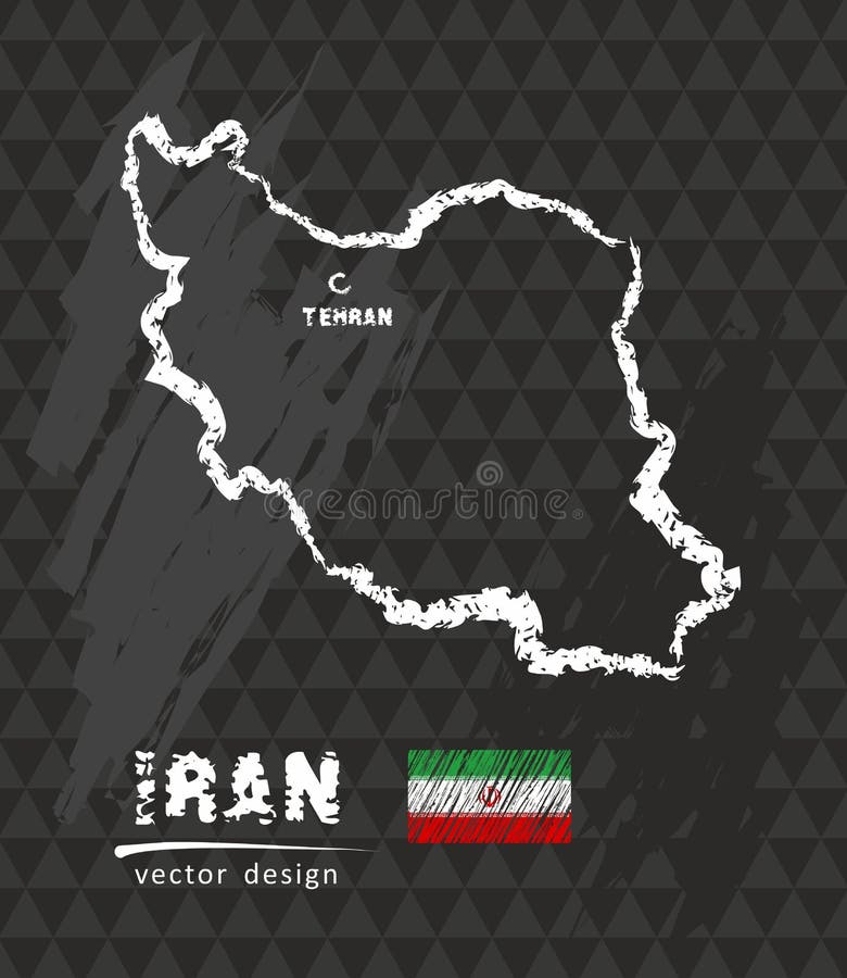 Iran Vector Chalk Drawing Map Isolated on a White Background Stock ... Iran Vector Chalk Drawing Map Isolated on a White Background Stock ...