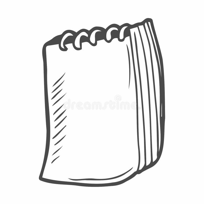 Vector Sketch of Notepad. Hand Draw Illustration Stock Illustration ... Vector Sketch of Notepad. Hand Draw Illustration Stock Illustration ...