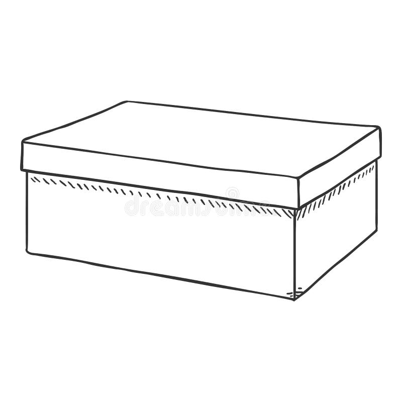 Vector Sketch Shoes Box stock vector. Illustration of clipart - 160375861